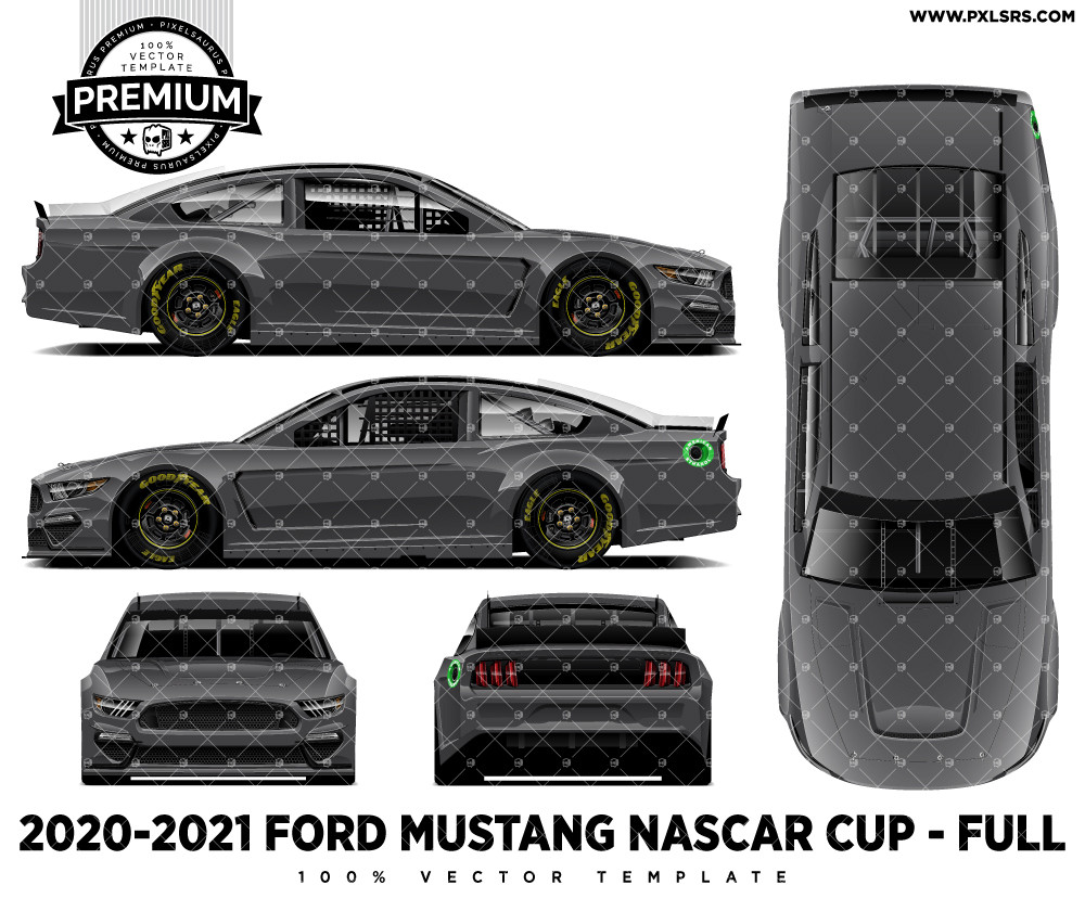 2019/2020/2021 Ford Mustang NASCAR Full 'Premium' Vector Template ...