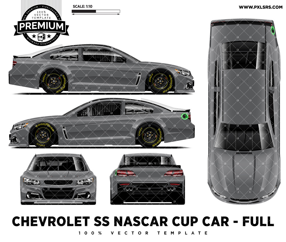 2015-2017 Chevrolet SS Nascar Cup Car (ARCA) - Full 'Premium' Vector ...
