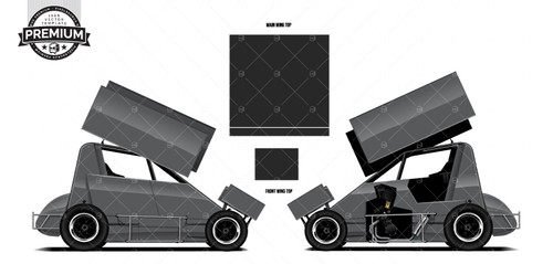 600cc Micro Sprint 'Premium' Vector Template - Pixelsaurus