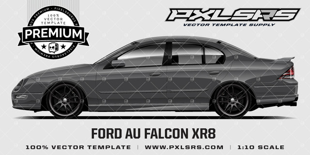 FORD AU FALCON XR8 / XR6 - SIDE 'PREMIUM' Vector Template