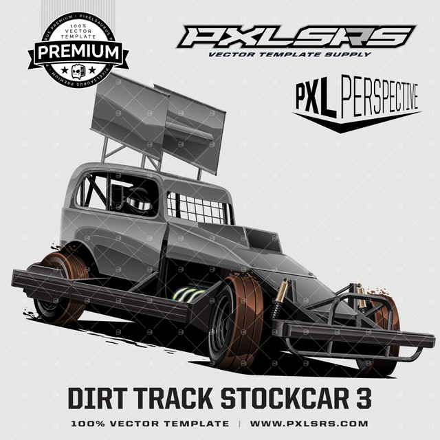 STOCKCAR / SUPERSTOCK - 'Perspective' 3 Vector Template - Pixelsaurus