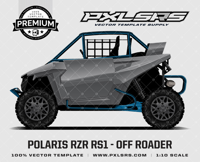 POLARIS RZR RS1 - OFF ROAD 'Premium' Vector Template - Pixelsaurus