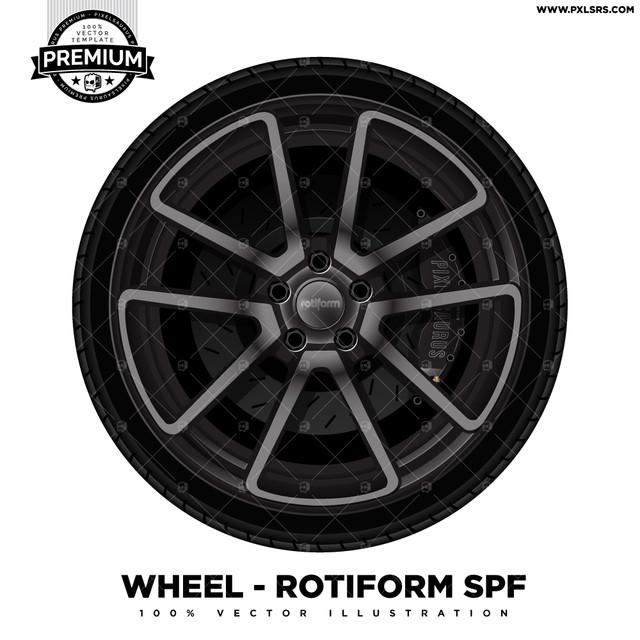 Rotiform SPF 'Premium' Vector Wheel - Pixelsaurus