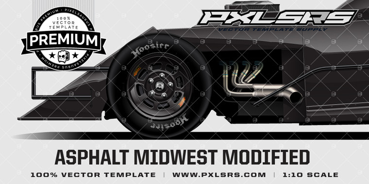 Asphalt Midwest Modified - Side 'Premium' Vector Template - Pixelsaurus