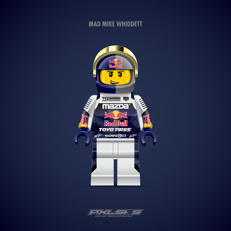 Brick Racer - Lego Mini Figurine 'Vector' Template - Pixelsaurus