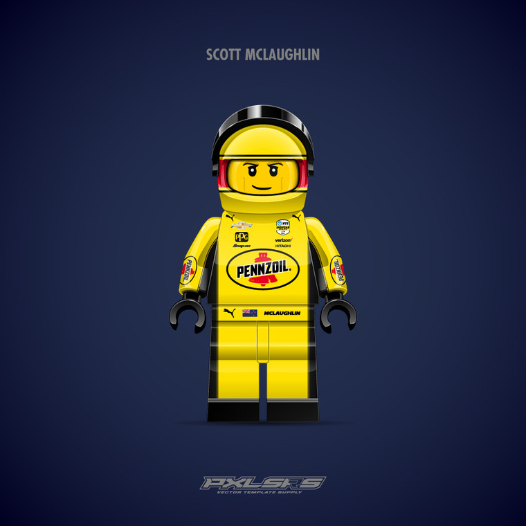 Brick Racer - Lego Mini Figurine 'Vector' Template - Pixelsaurus