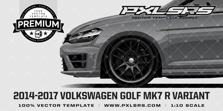 2014-2017 VOLKSWAGEN GOLF MK7 R VARIANT 'Premium' Vector Template