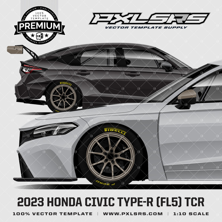 2023 Honda Civic Type R (FL5) TCR - Full 'Premium' Vector Template ...