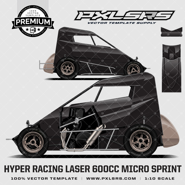 Hyper Racing Lazer 600cc Micro Sprint 'Premium' Vector Template ...