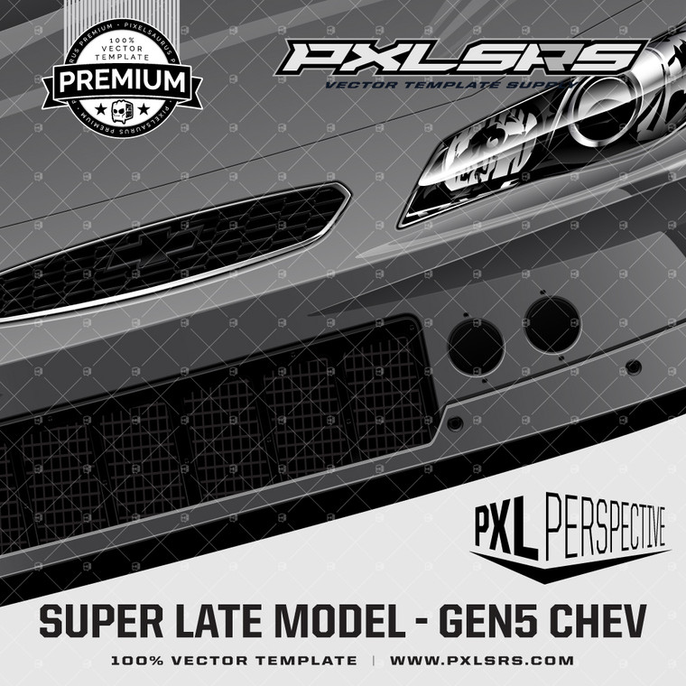 Gen 5 Super Late Model Chevrolet 'Premium Perspective #2' 100% Vector ...