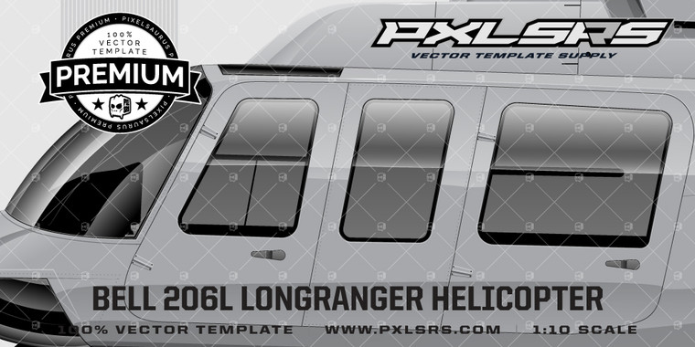Bell 206L Longranger - helicopter 'Premium' Vector Template