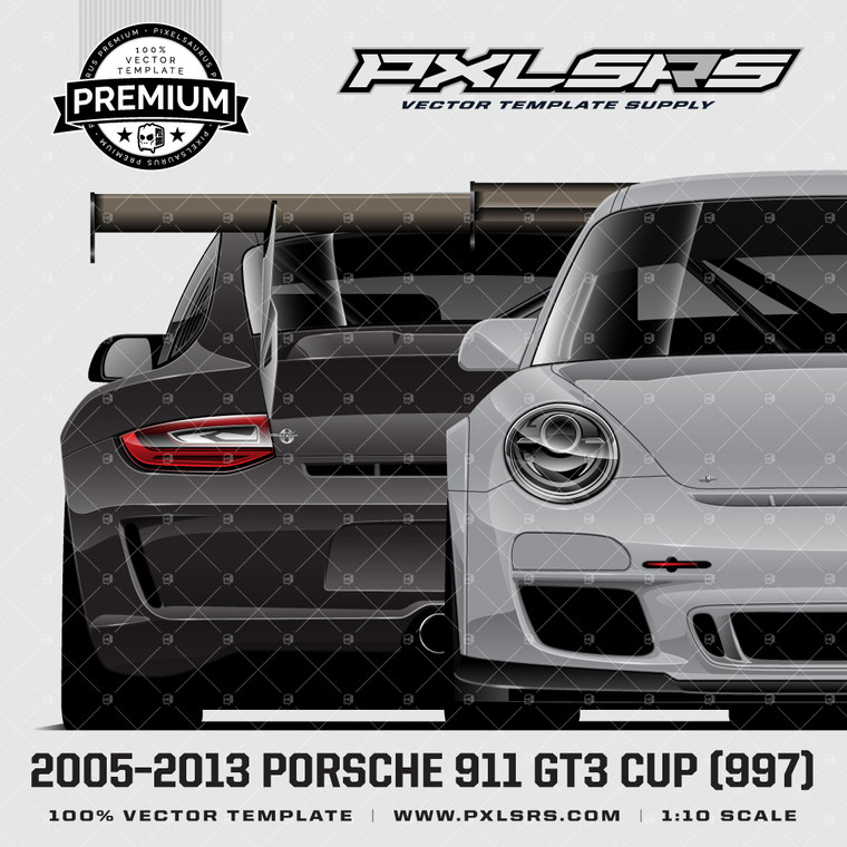 Porsche 997 GT3 Cup 'Premium Side' Vector Template