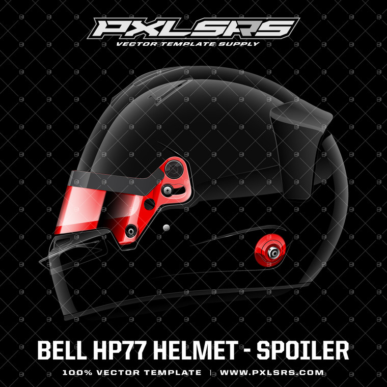 Bell HP77 'Spoiler' Helmet Vector Mockup Template