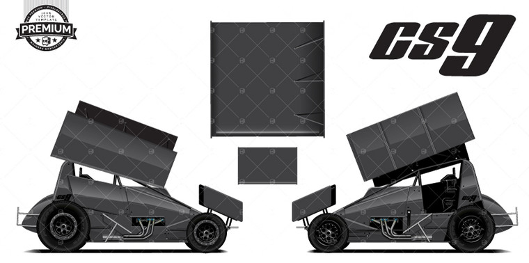 CS9 CHASSIS Sprint Car 'Premium' Vector Template - Pixelsaurus