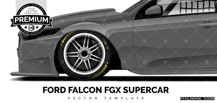 Ford FG X Falcon Supercar 'Premium' Template - Pixelsaurus