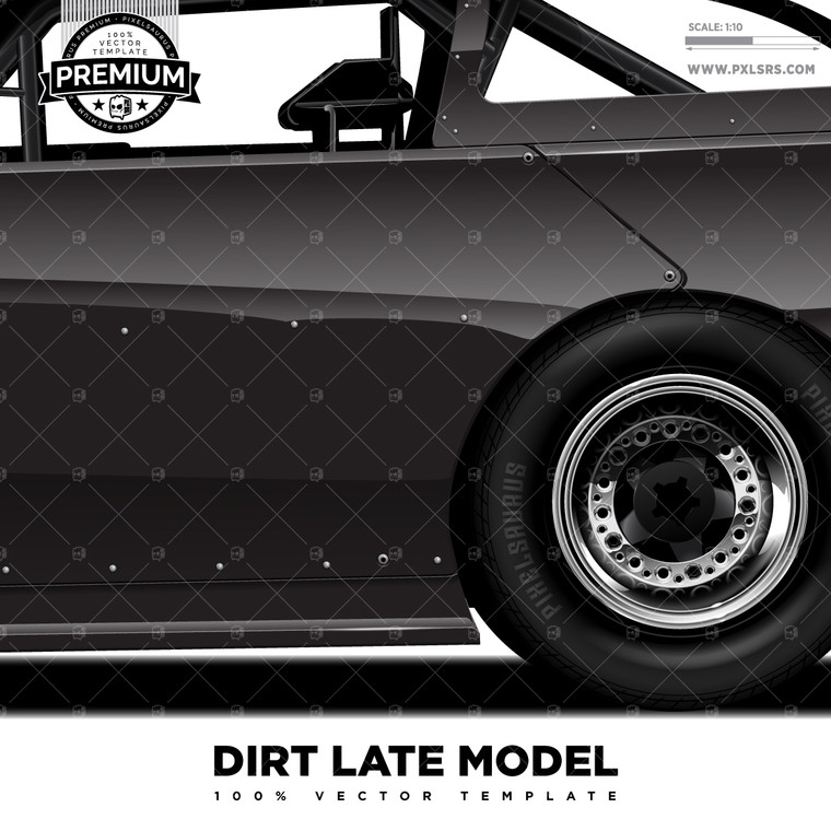 Dirt Late Model 'Premium' Vector Template