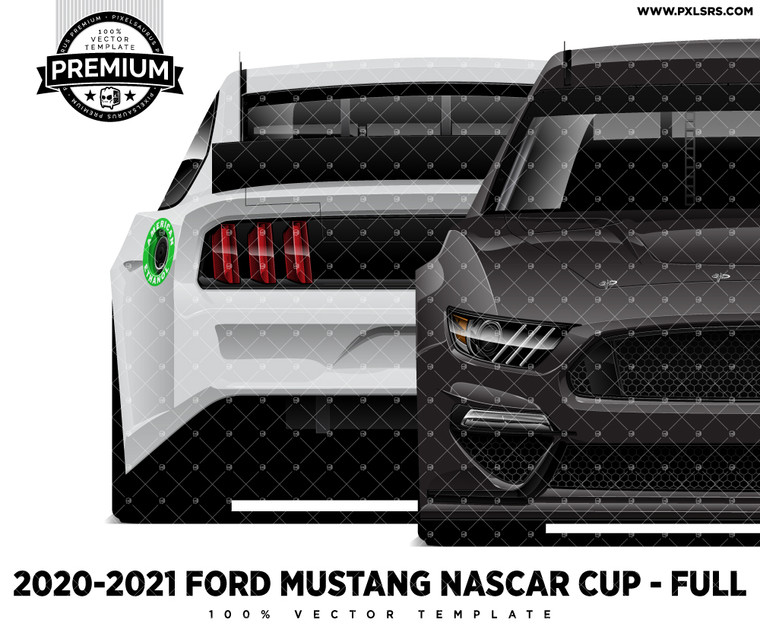 2019/2020/2021 Ford Mustang NASCAR Full 'Premium' Vector Template