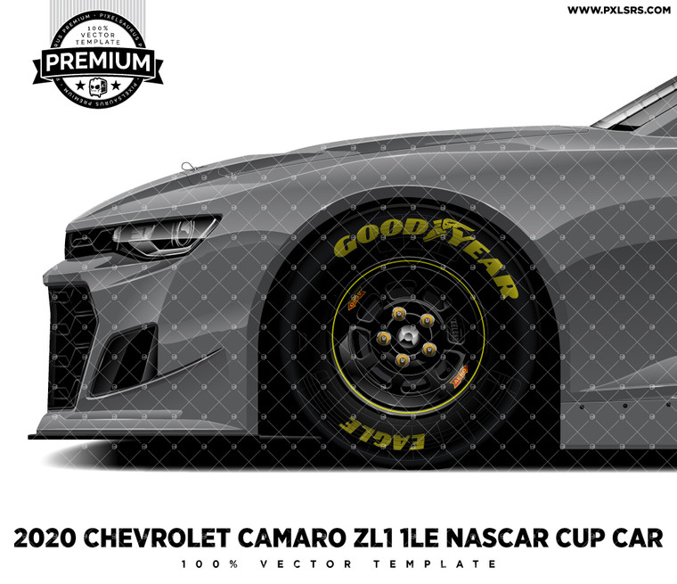 2020 Chevrolet Camaro ZL1 1LE Nascar - Full 'Premium' Vector Template