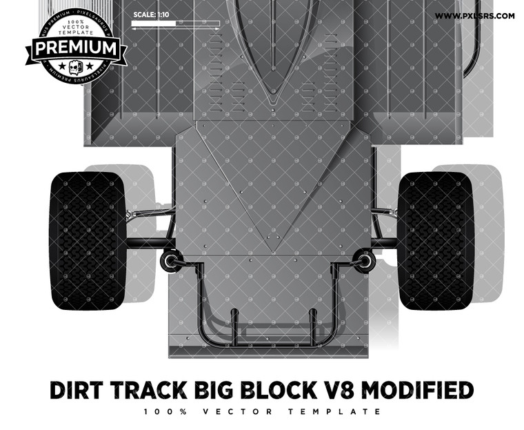 Bicknell Dirt Track V8 Big Block Modified +Top 'Premium' Vector ...