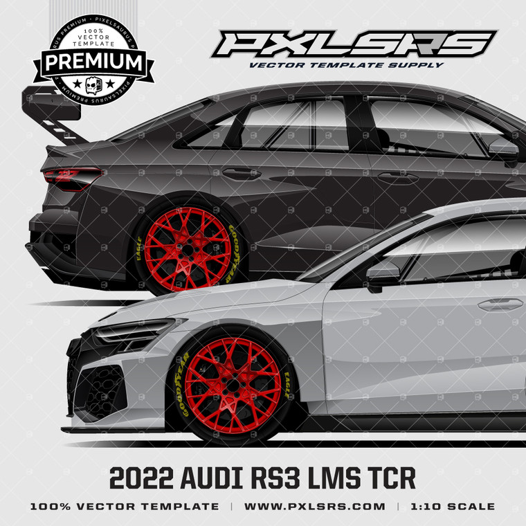 2021-2022 Audi RS3 LMS TCR - Full 'Premium' Vector Template