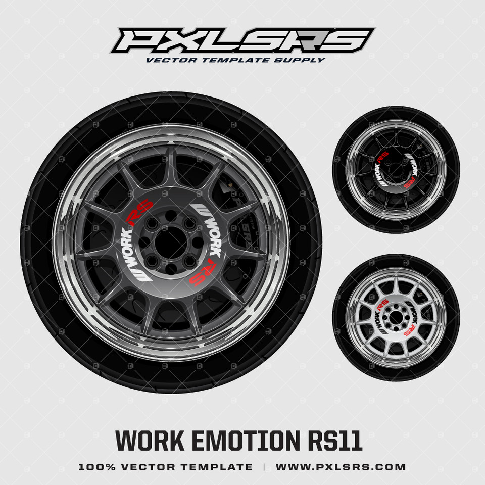 Work Emotion RS11 'Premium' Vector Wheel - Pixelsaurus