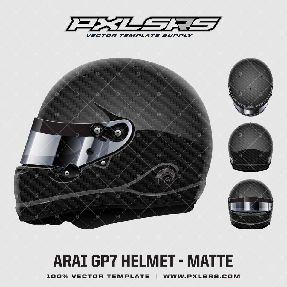Arai GP7 - Matte - Helmet Vector Template - Pixelsaurus