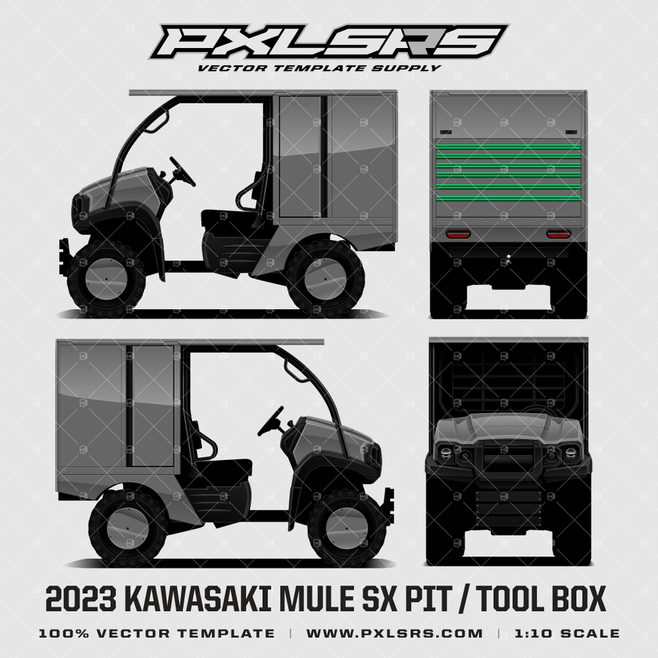 2023 KAWASAKI MULE SX PIT / TOOL BOX 'Vector' Template