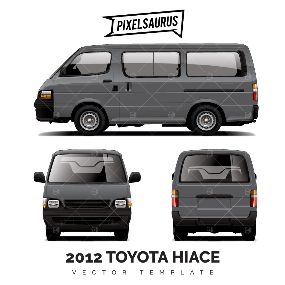 Early Model Toyota Hiace (H100) Vector Template