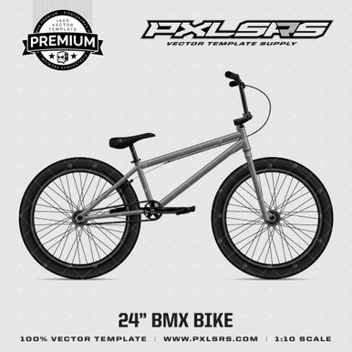 24" BMX Bike 'Premium' Vector Template - Pixelsaurus