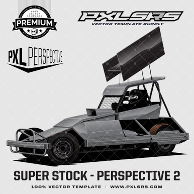 STOCKCAR / SUPERSTOCK - 'Perspective' 4 Vector Template - Pixelsaurus