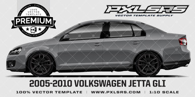 2005-2010 VOLKSWAGEN JETTA GLI 'Premium' Vector Template - Pixelsaurus