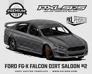 Ford FG-X Falcon Dirt Sedan Front 3/4 #2 'Premium Perspective' 100% ...