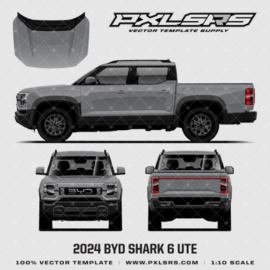 2017-2021 VW Amarok Double Cab + Canopy '100% Vector' Template