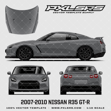 2007-2010 Nissan R35 GTR 'Vector' Template - Pixelsaurus
