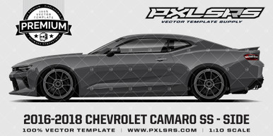 2016-2018 Chevrolet Camaro SS - Side 'Premium' Vector Template ...