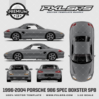 1996-2004 Porsche 986 Spec Boxster SPB - Full 'Premium' Vector Template