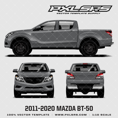 2011-2020 MAZDA BT-50 / BT50 'Vector' Template - Pixelsaurus