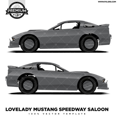 Lovelady Mustang Saloon 'Premium' Vector Template - Pixelsaurus