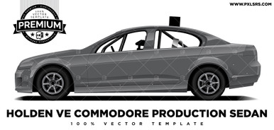 Holden VE Commodore Production Sedan 'Premium' Vector Template ...