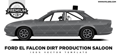 Ford EL Falcon Production Sedan 'Premium' Vector Template - Pixelsaurus