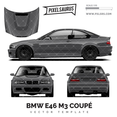 BMW E36 M3 Coupe vector Template