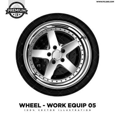 Work Equip 05 'Premium' Vector Wheel - Pixelsaurus