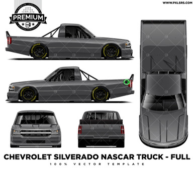Chevrolet Silverado Nascar Truck Series Full 'Premium' Side Vector Template