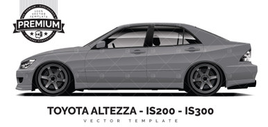 1998-2005 Toyota Altezza (IS200-IS300) 'Premium' Vector Template