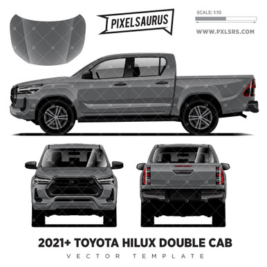 2021-2023 Toyota Hilux Double Cab '100% Vector' Template