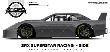 2021+ SRX Superstar Racing - Side 'Premium' Vector Template - Pixelsaurus