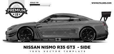 NISSAN NISMO R35 GT3 'Premium' Vector Template - Pixelsaurus
