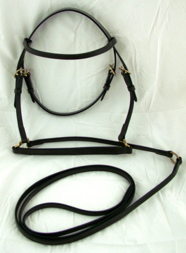 Wyvern Leather Show Halter with Integrated Lead. - Wyvern Equestrian
