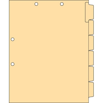 Blank Chart Dividers, Writable, Letter Size, Side Tab, 150 Sheets