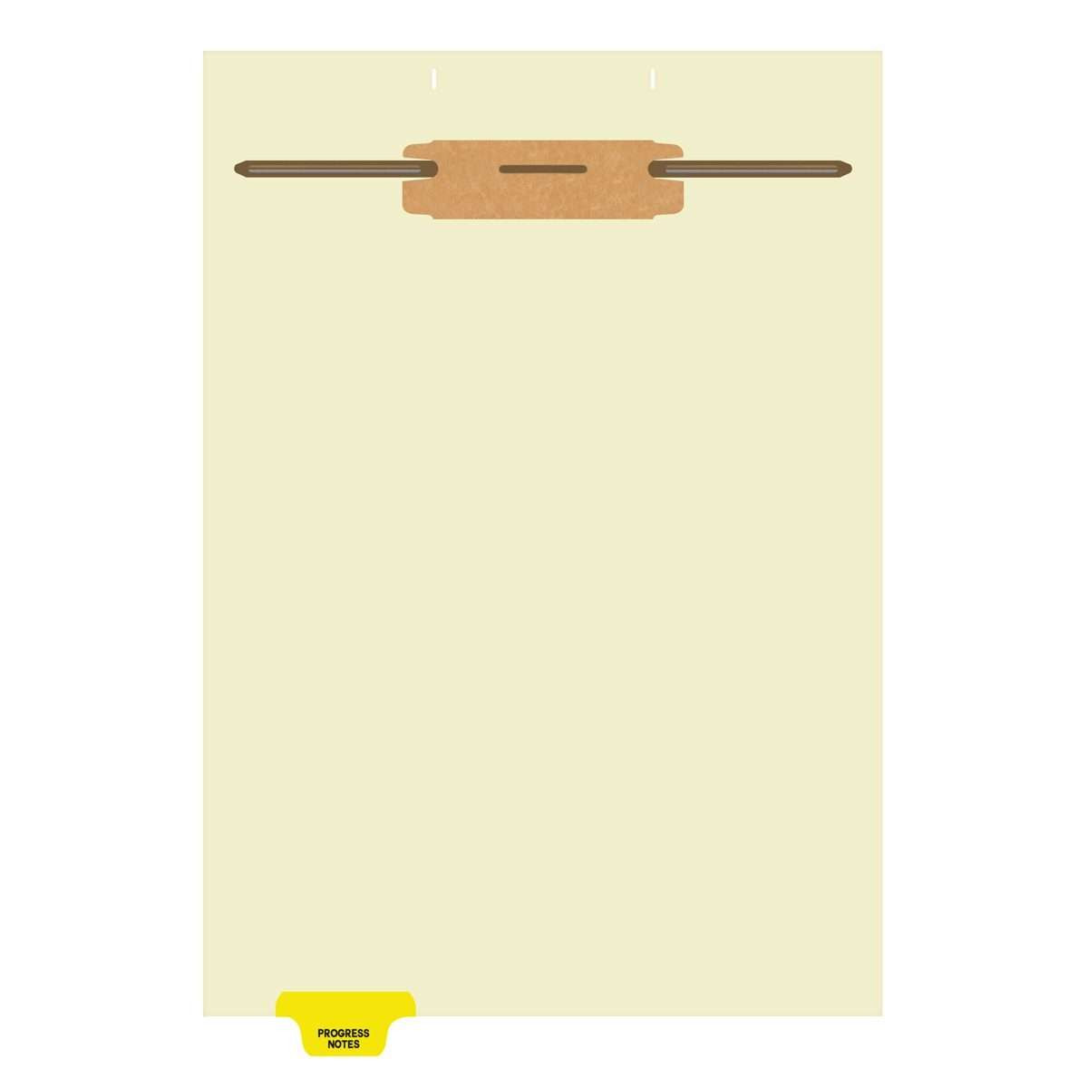 Progress Notes Fileback Dividers, Bottom Tab, Position 2, Yellow, 50/Box